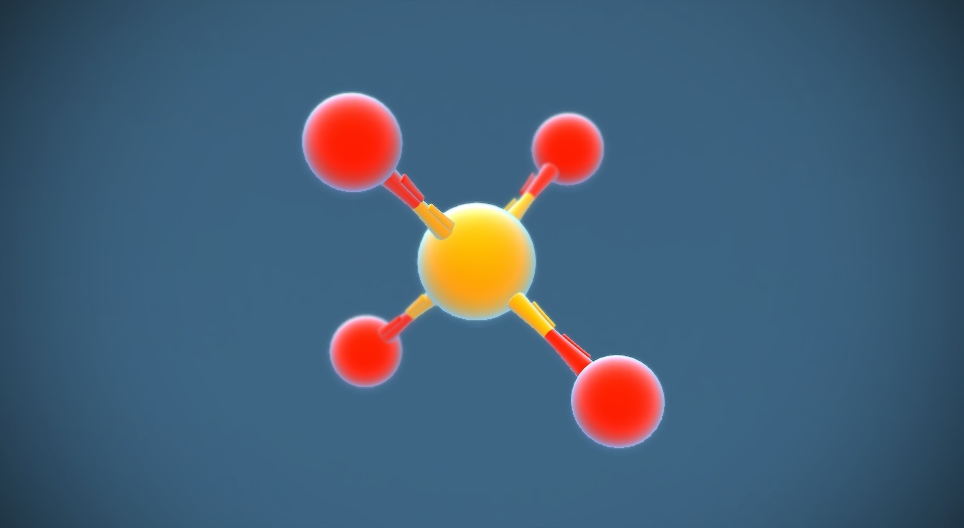 Foszforsav (H₃PO₄) - 3D-modell - Mozaik digitális oktatás és tanulás
