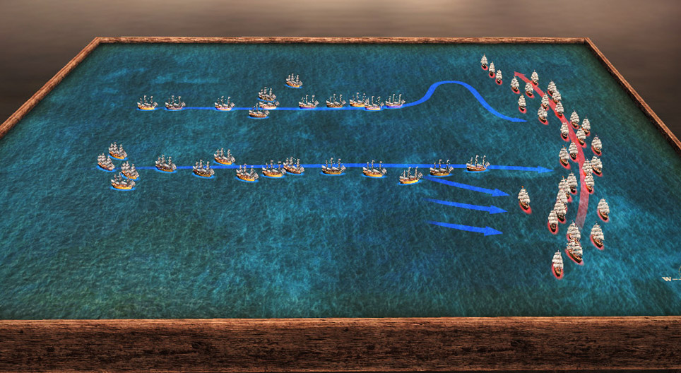 Trafalgari csata (1805) - 3D-modell - Mozaik digitális oktatás és tanulás